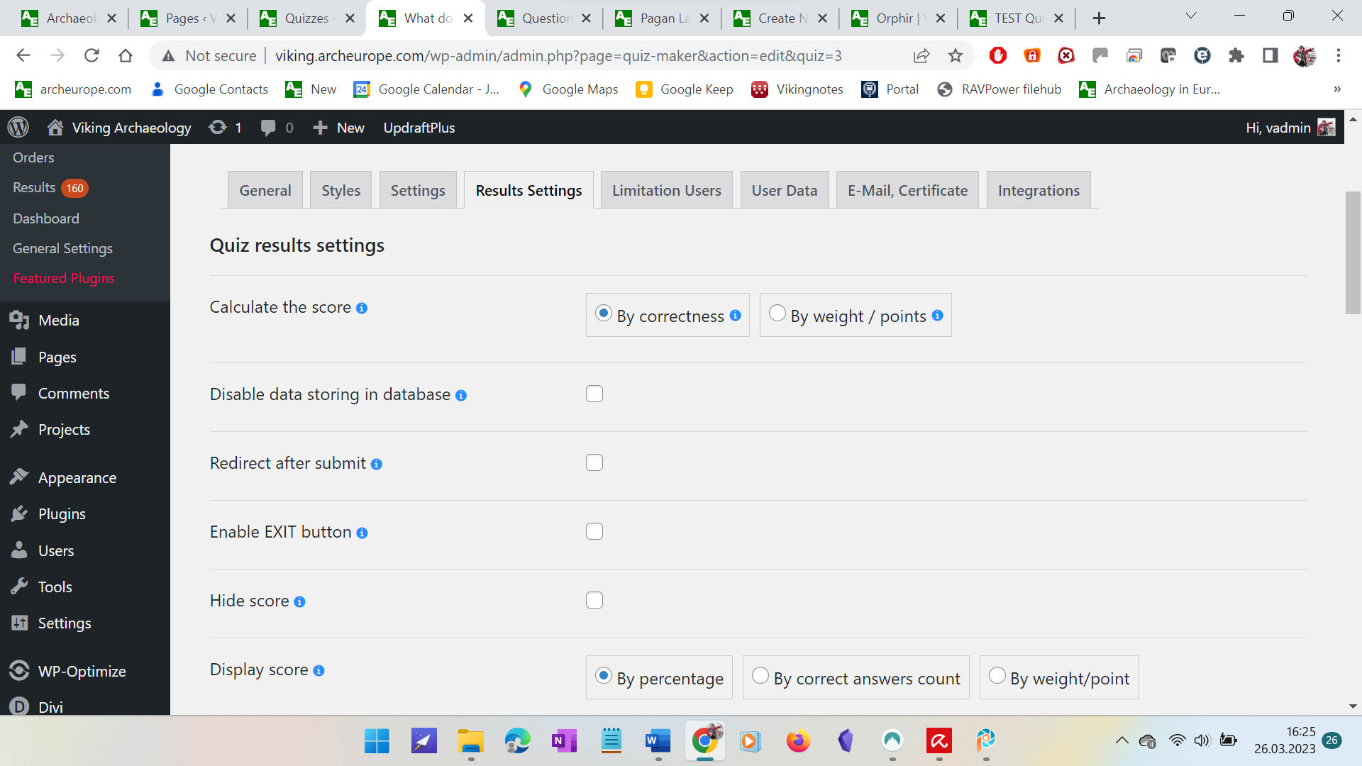 Quiz Settings | Viking Archaeology